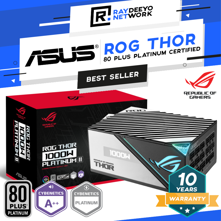 ASUS ROG Thor 1000W Platinum II PSU Power Supply Unit [80 Plus Platinum ...