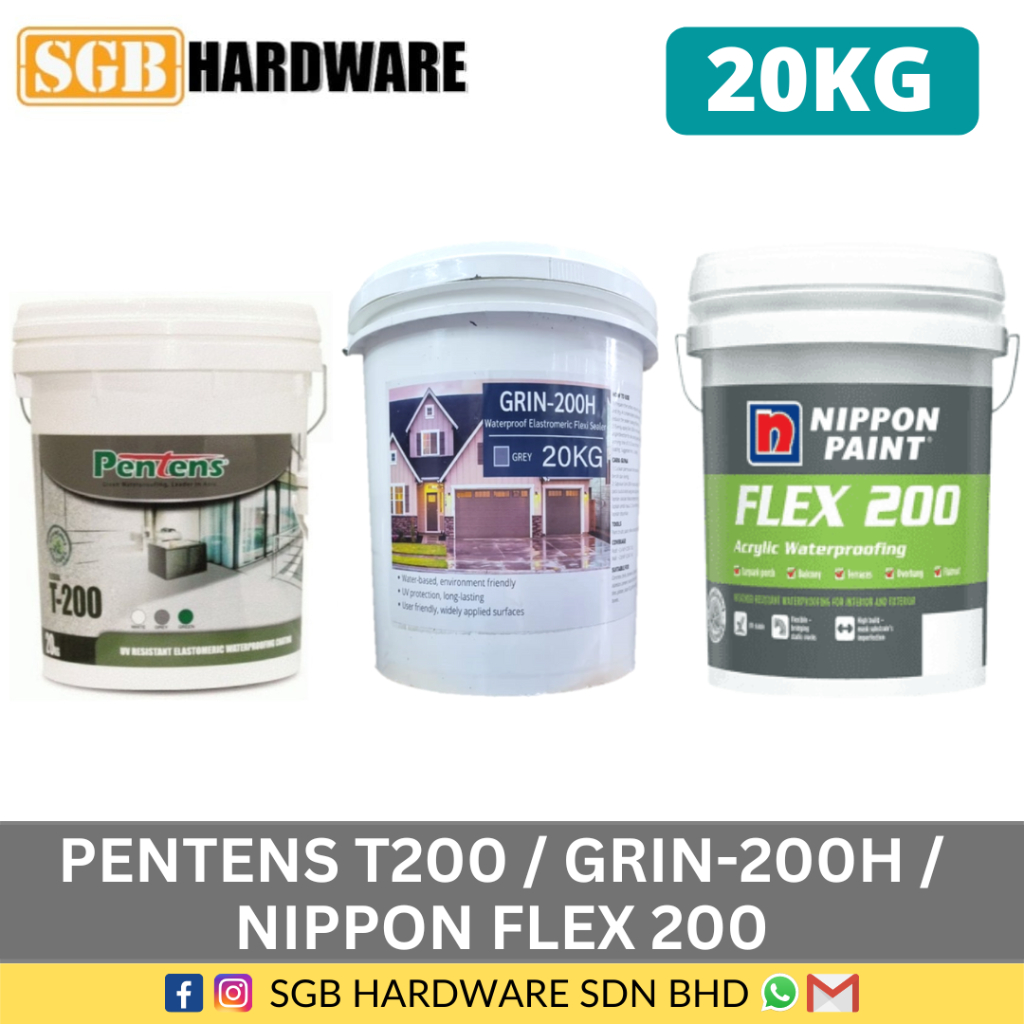 PENTENS T-200 20KG UV Resistant Elastomeric Waterproofing Coating ...