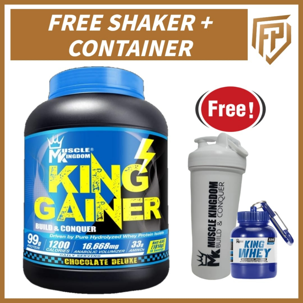 MK Muscle Kingdom King Gainer 1814g (Free Shaker + Key Chain) weight ...