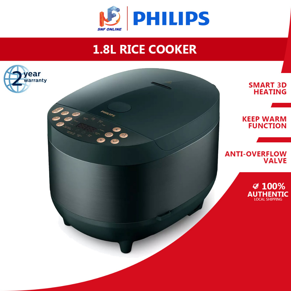 PHILIPS Periuk Nasi Digital Digital Rice cooker (1.8L) HD4518/62 ...