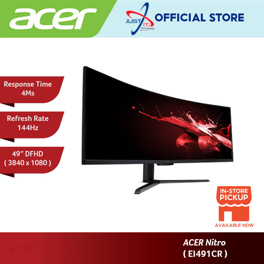 Acer EI491CR 49" DFHD 144Hz HDR FHD AMD Radeon Freesync Gaming Monitor ...