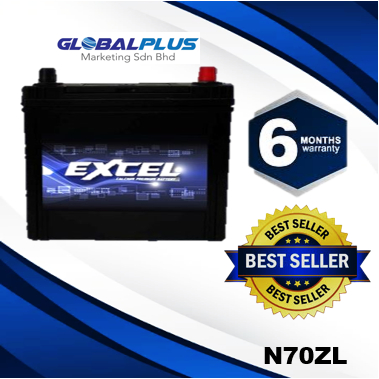 EXCEL NX120-7L/N70ZL MAINTENANCE FREE BATTERY for Toyota Hilux ...