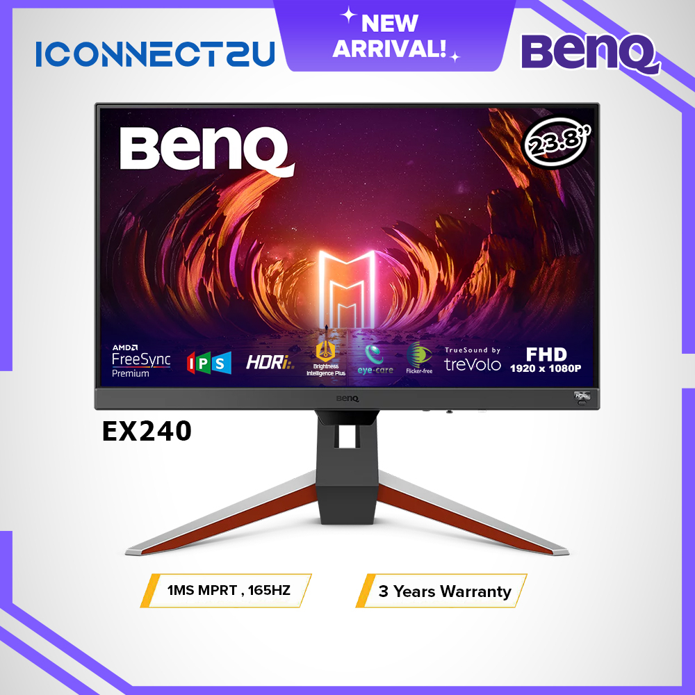 BenQ Mobiuz 23.8" EX240 IPS FHD HDRi 1ms 165Hz AMD Freesync Premium ...