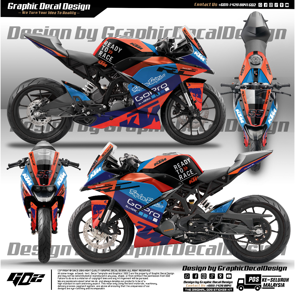 Decal KTM RC 200 250 390 full decal | Shopee Malaysia