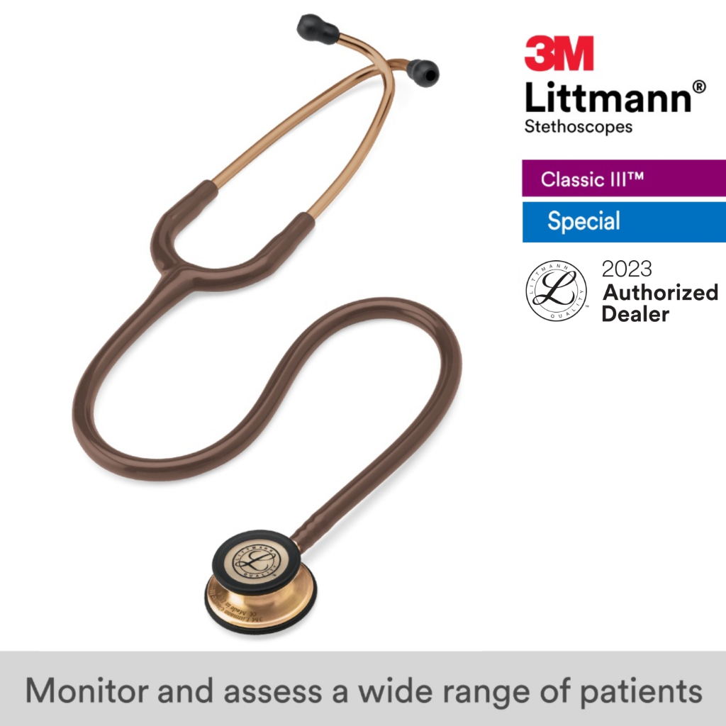 3M Littmann Classic III Stethoscope Chocolate Tube Copper-Finish ...