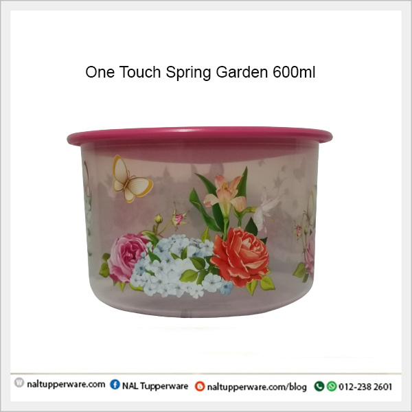 [Tupperware Brands] One Touch Spring Garden 600ml | Container | Balang ...