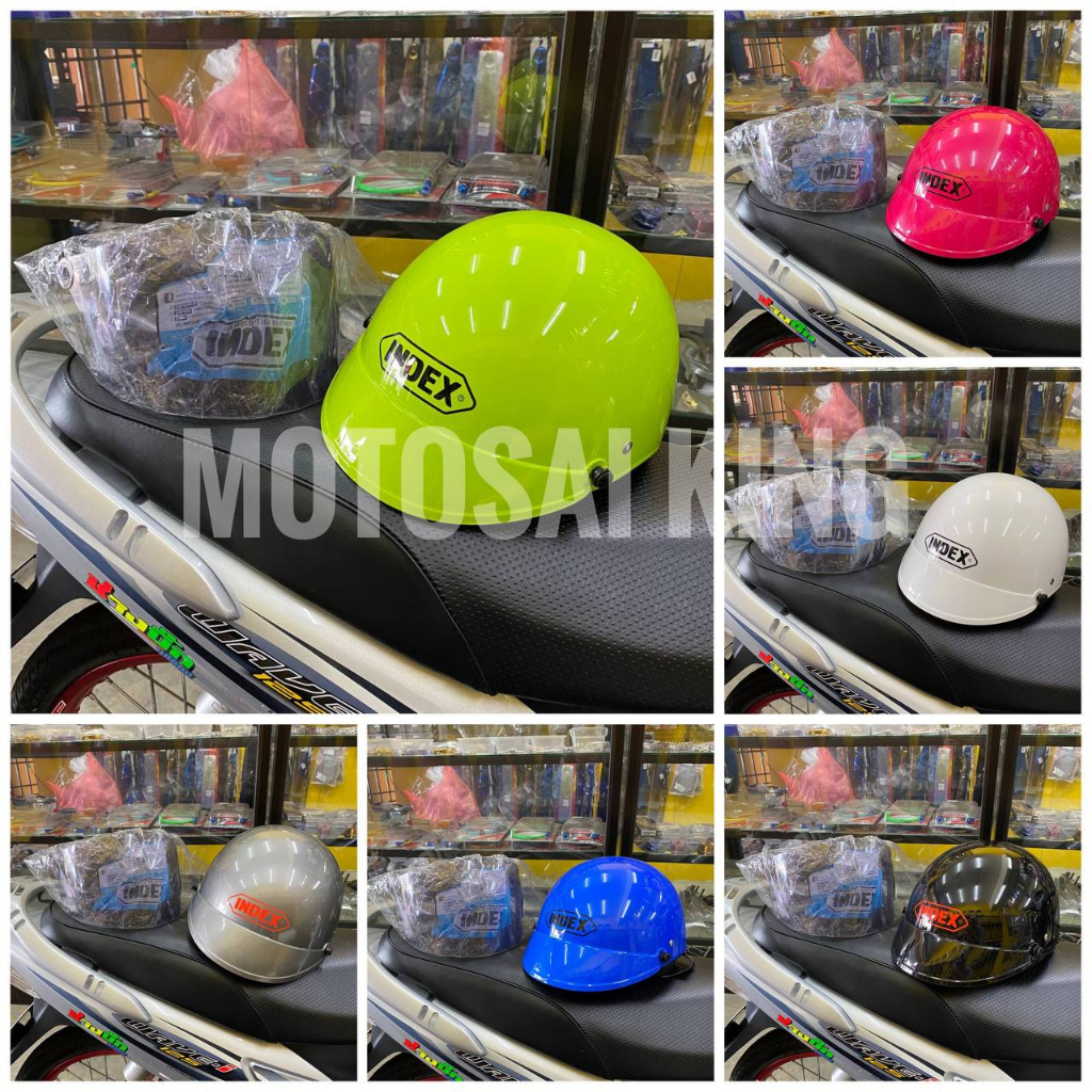 🔥HOT SALE🔥🇹🇭 INDEX LADY HELMET WITH VISOR🇹🇭🔥THAI LOOK WITH VISOR - PINK ...