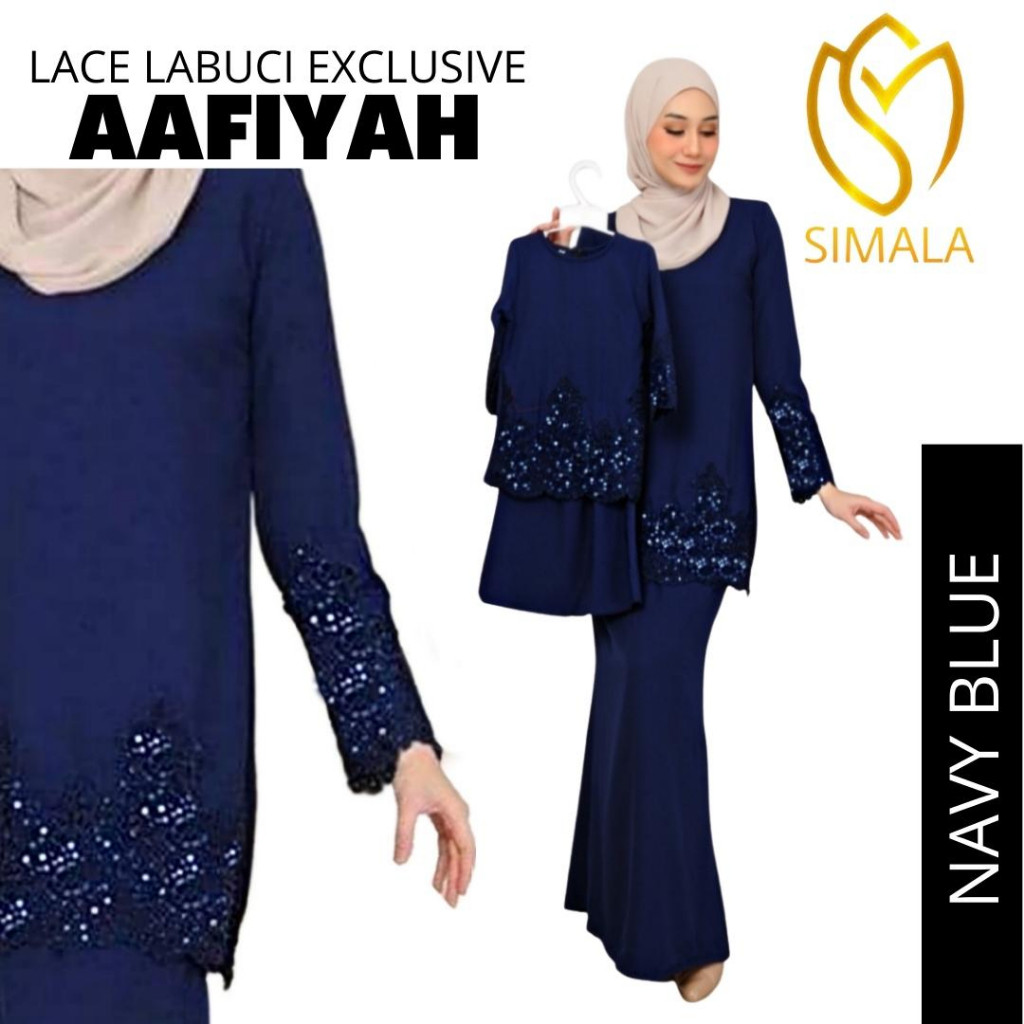 (Raya 2024)AAFIYAH Kurung Lace Labuci Exclusive (Budak)-Baju Kurung ...