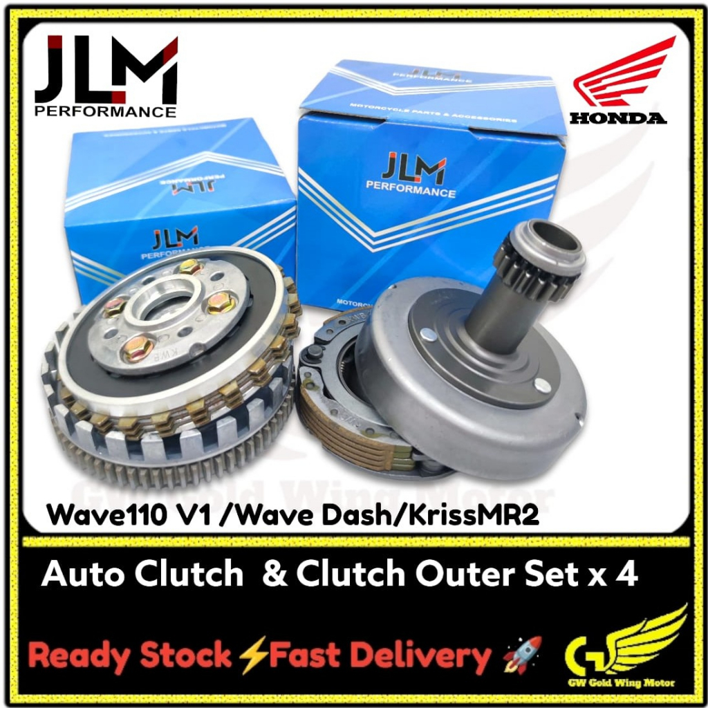 JLM WAVE110 V1 KWB KRISS MR2 AUTO CLUTCH SHOE & CLUTCH OUTER COMP SET ...