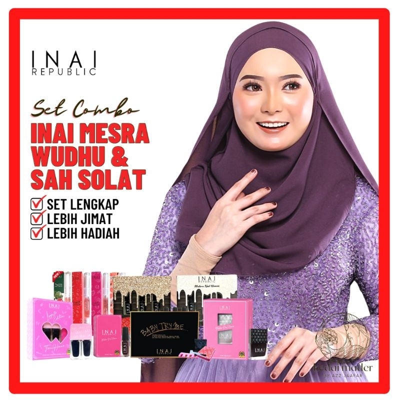 INAI REPUBLIC HQ Original Set Inai Kuku Maroon/Dark Brown/Merah Red ...
