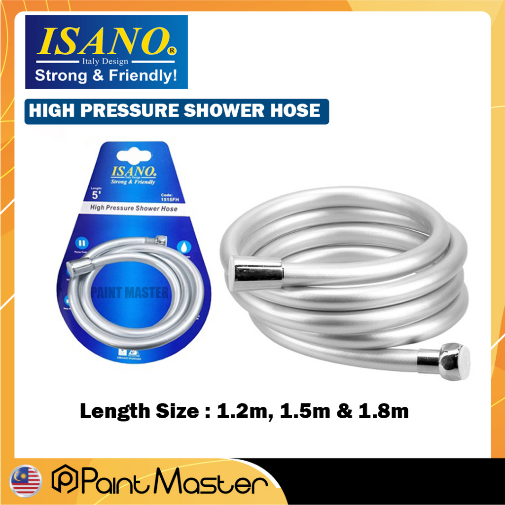 ISANO PVC High Pressure Shower Hose 1.2M 1.5M 1.8M | Shopee Malaysia