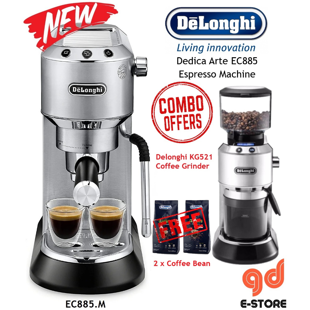 Delonghi EC885 Dedica Arte Espresso Machine EC885.M EC885.BG EC885.GY ...