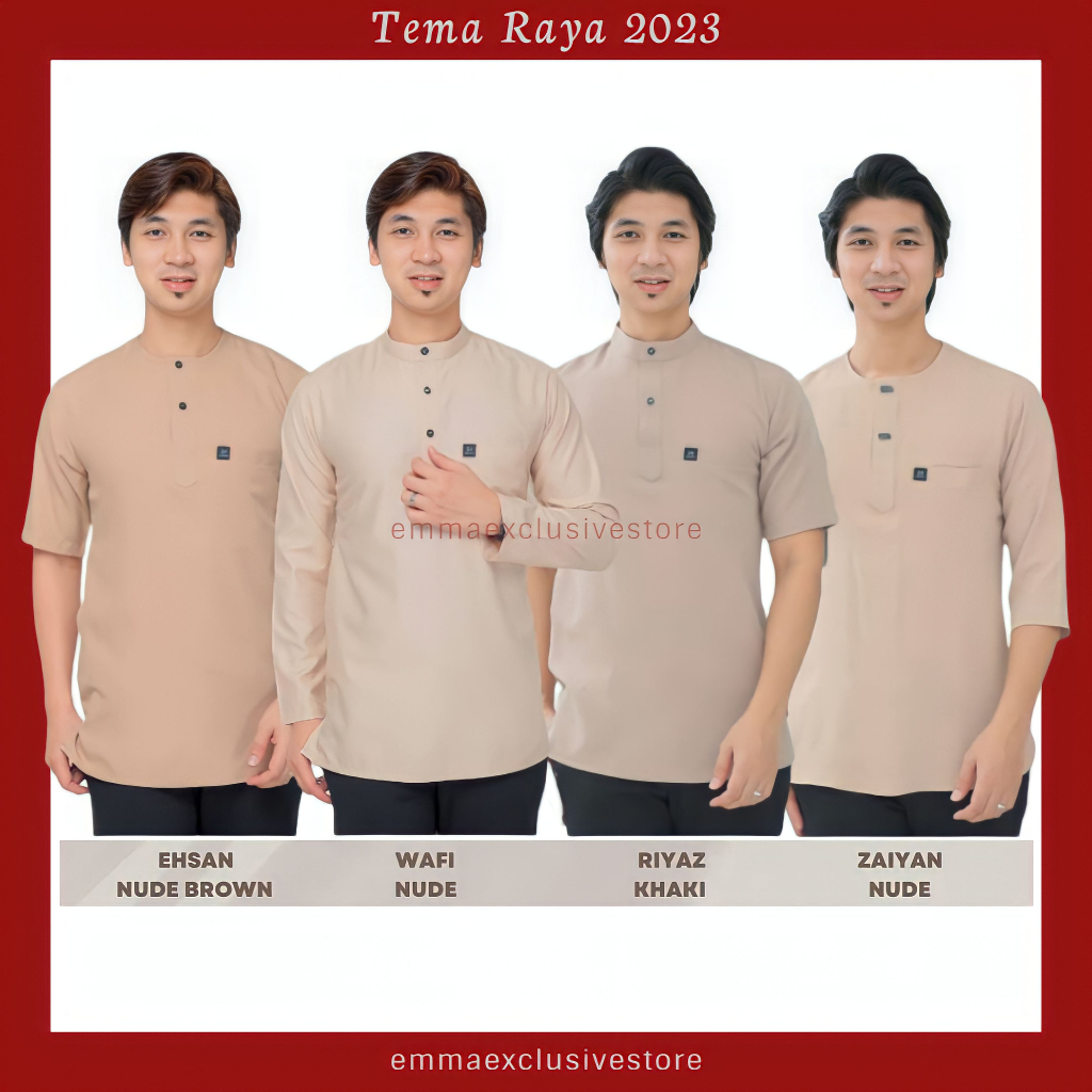 Kurta Raya 2023 Kurta Nude brown cream khaki Kurta Lelaki Dewasa Murah ...