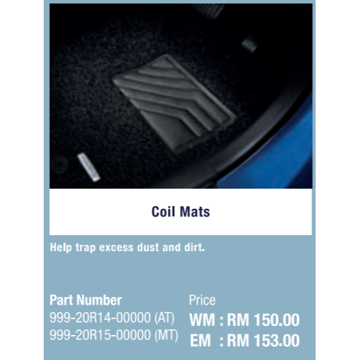 Perodua MYVI Gear Up Coil Mats Original | Shopee Malaysia