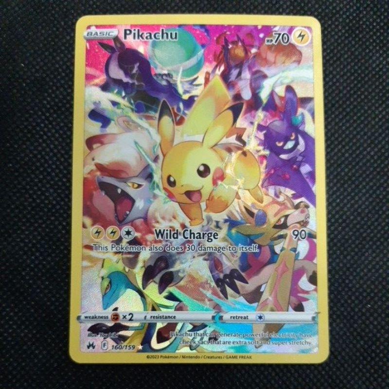 Pokemon Card TCG : Crown Zenith: Pikachu 160/159 Secret Rare 100% ...