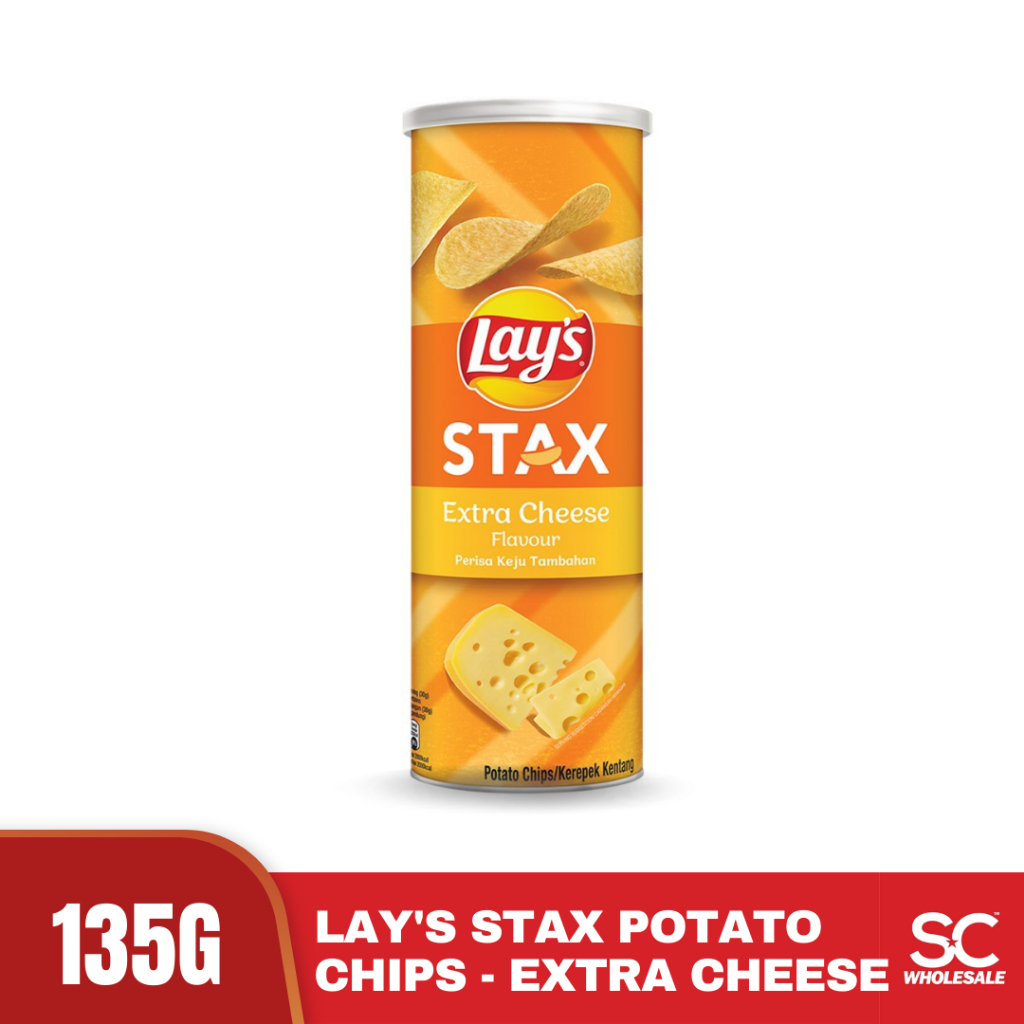 Lay's Stax Potato Chips Extra Cheese 135g | Shopee Malaysia