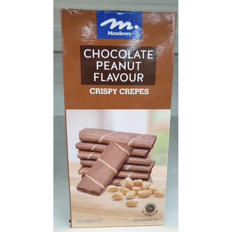 Meadows Brand Chocolate Peanut/Banana Flavour Crispy Crepes 90g Per Box ...