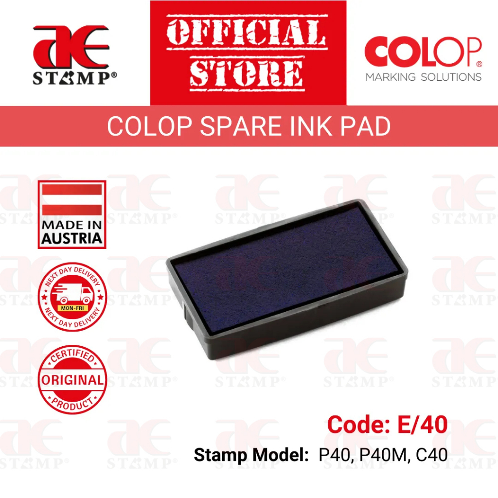 COLOP Replacement Ink Pad | P10 P20 P30 P40 P50 P60 | Rectangular Spare Ink Pad for Self Inking ...