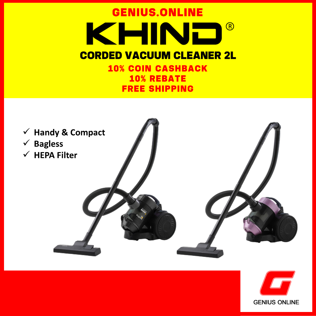 KHIND Vacuum Cleaner Bagless Max Power (800W/1000W) VC8008/VC8010 ...