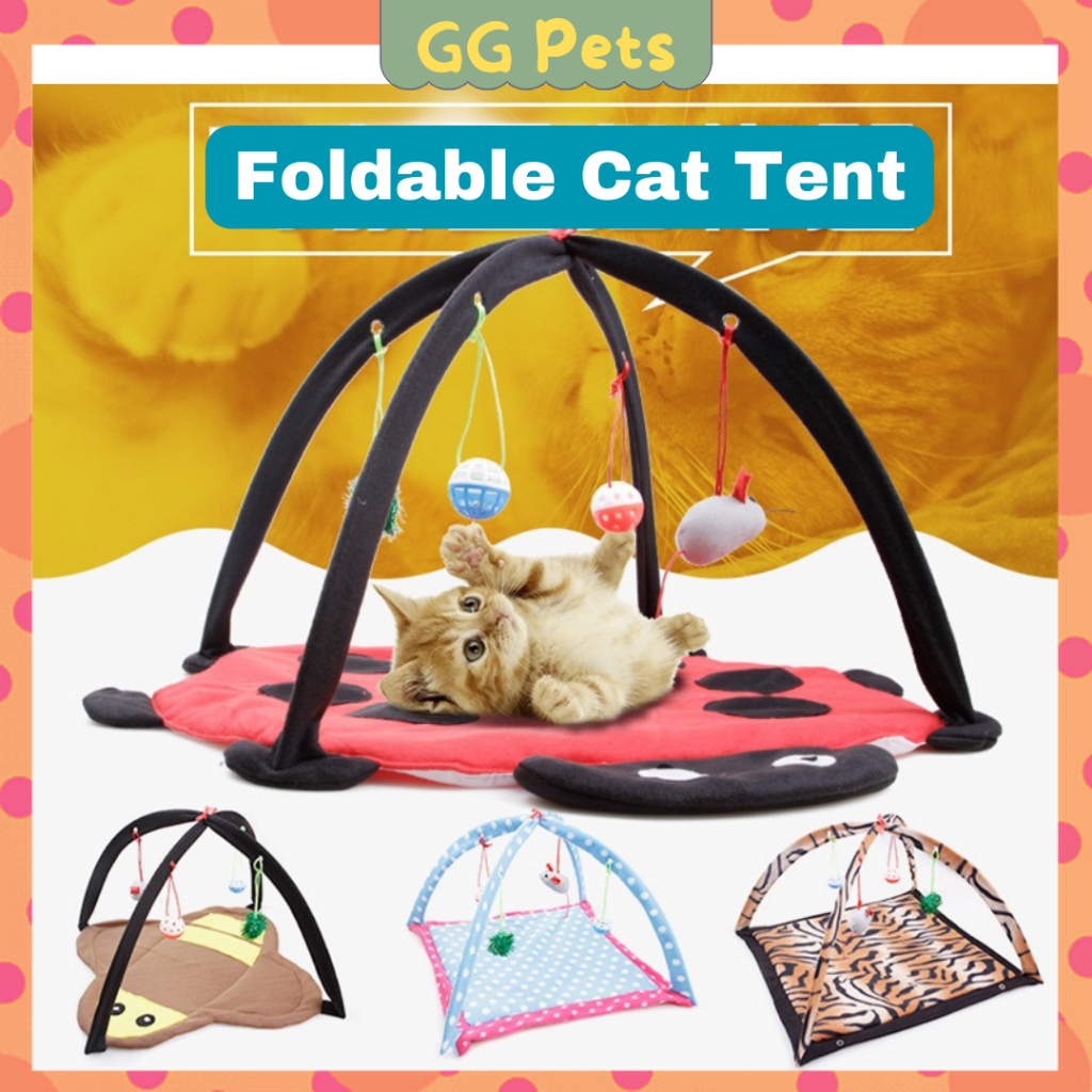 Foldable Cat Play Tent Mainan Kucing Katil Kucing Berlipat Cat Tunnel ...