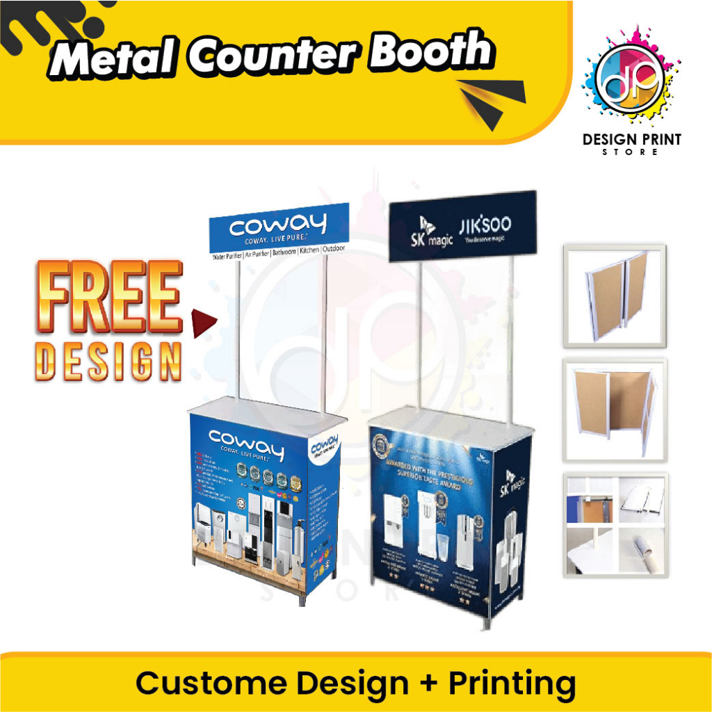 Metal / Iron Promotion Counter Booth / Klosik Promosi / With Printing ...