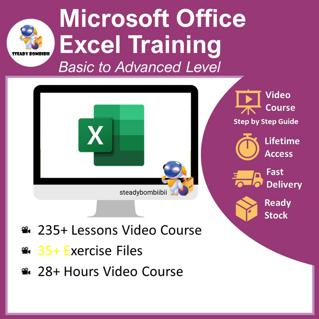 [Video Course] Microsoft Office Excel Basic To Advanced Training Class [190 Lessons Video ...