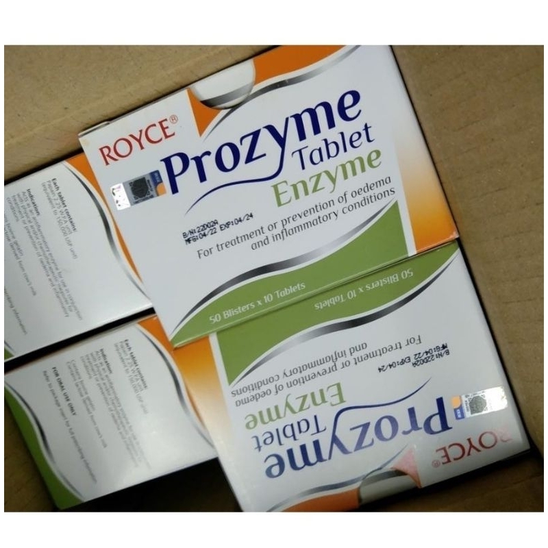 Royce Prozyme ( Papain 150,000 USP Unit ) Tablet enzyme (Oedema dan ...