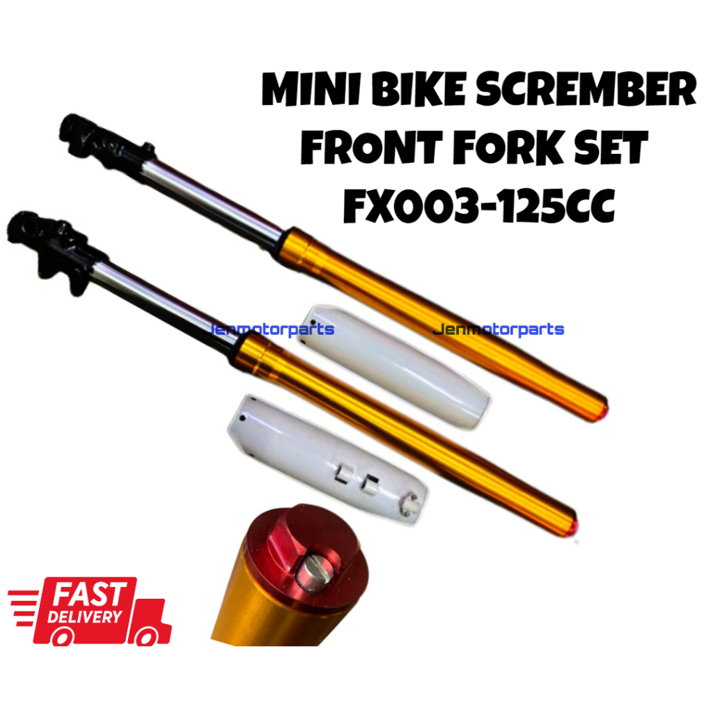 MINI BIKE SCREMBER FRONT FORK FX003-125CC FORK DEPAN SET LIMITED FORK SCRAMBLER MINI BIKE ...
