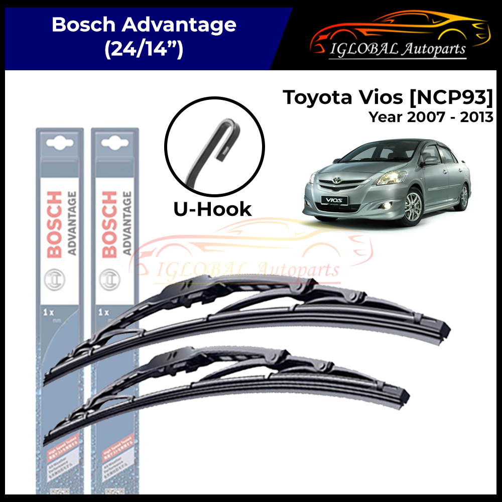 Toyota Vios [NCP93] Year 2007-2013 Bosch Advantage Windshield Wiper Set (24/14'') | Shopee Malaysia