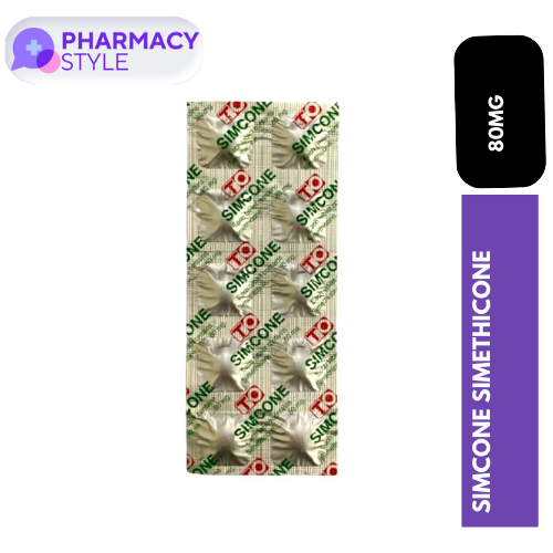 Simcone Simethicone 80mg Chewable 10 Tabltes | Shopee Malaysia