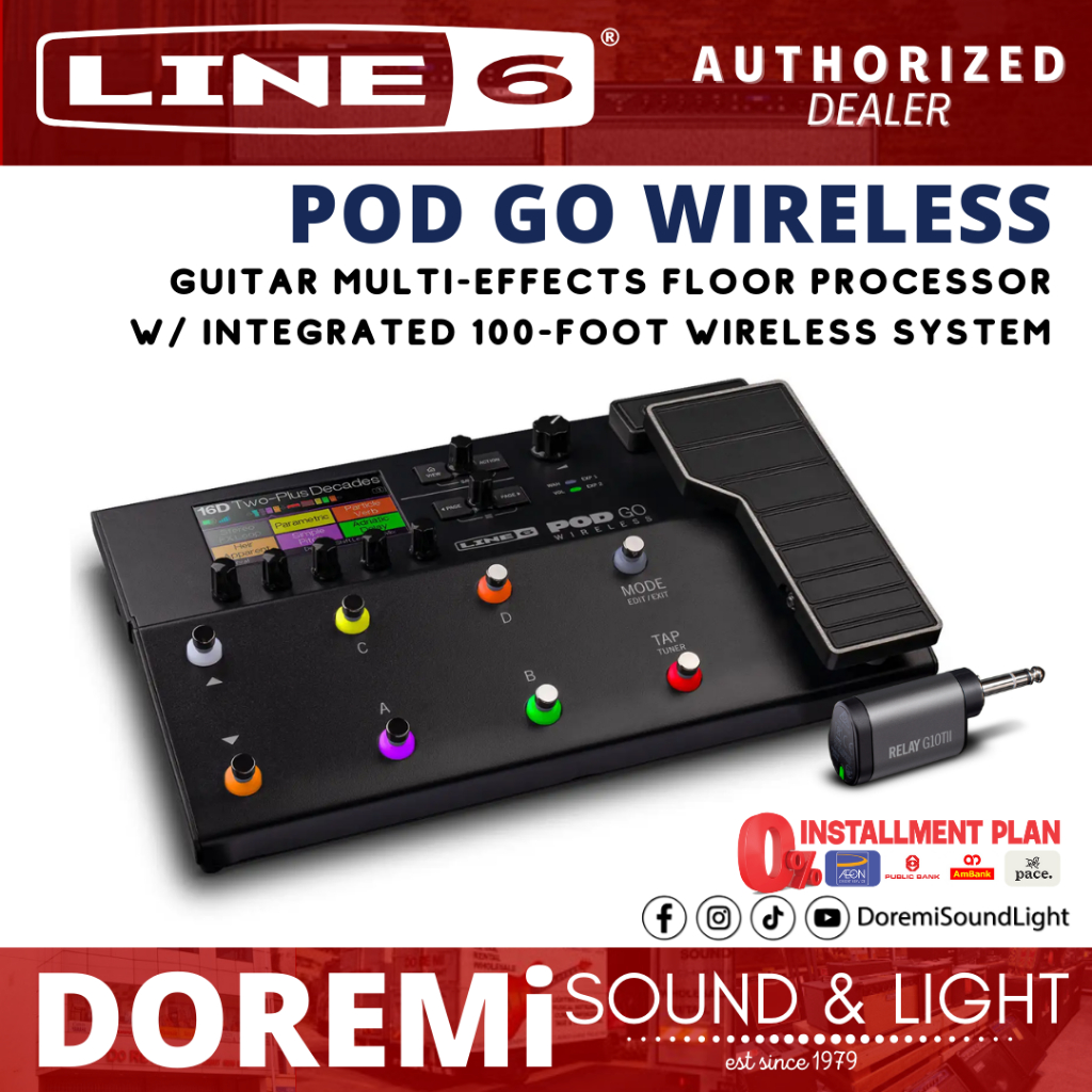 Line 6 POD Go Wireless Guitar Multi-effects Floor Processor | Shopee ...