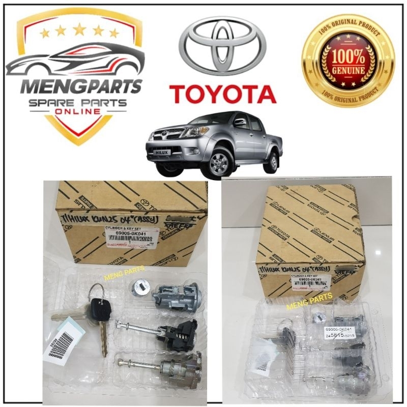ORIGINAL TOYOTA HILUX KUN25 2005Y-2010Y CYLINDER KEY SET , KUNCI SET ...