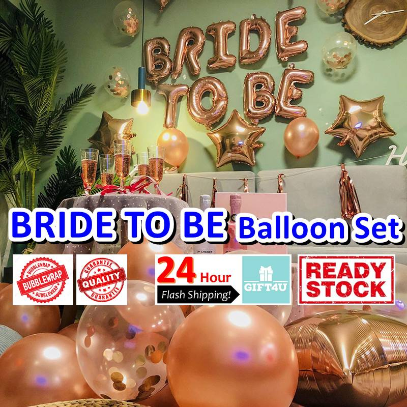 BRIDE TO BE Balloon Set Party Decoration Balloon Decorations Set Belon ...