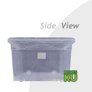 [New] 3 Units 100Litre Transparent Storage Box With Wheels / 3 Unit ...