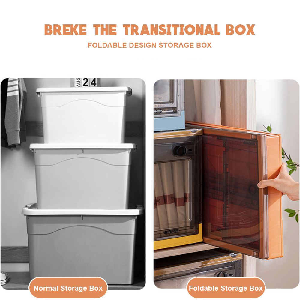 Portable Transparent Storage Box Foldable Storage Cabinet Multipurpose ...