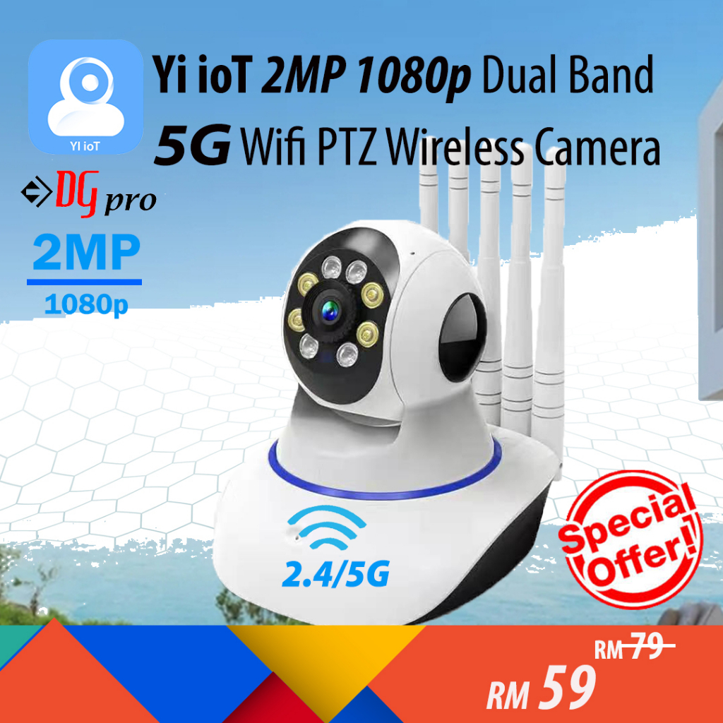[OFFER] Yi iot Dual Band 5G / 2.4G 2MP 1080P Indoor PTZ 360 Degree ...