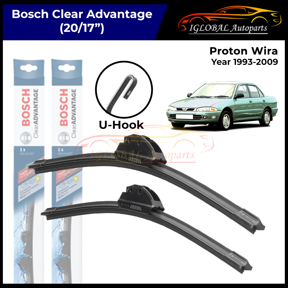 Proton Wira Year 1993-2009 Windshield Wiper Bosch Clear Advantage Set (20/17") | Shopee Malaysia