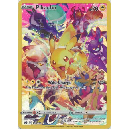Pikachu / 160/159 / Secret Rare / Crown Zenith Pokemon Trading Card ...