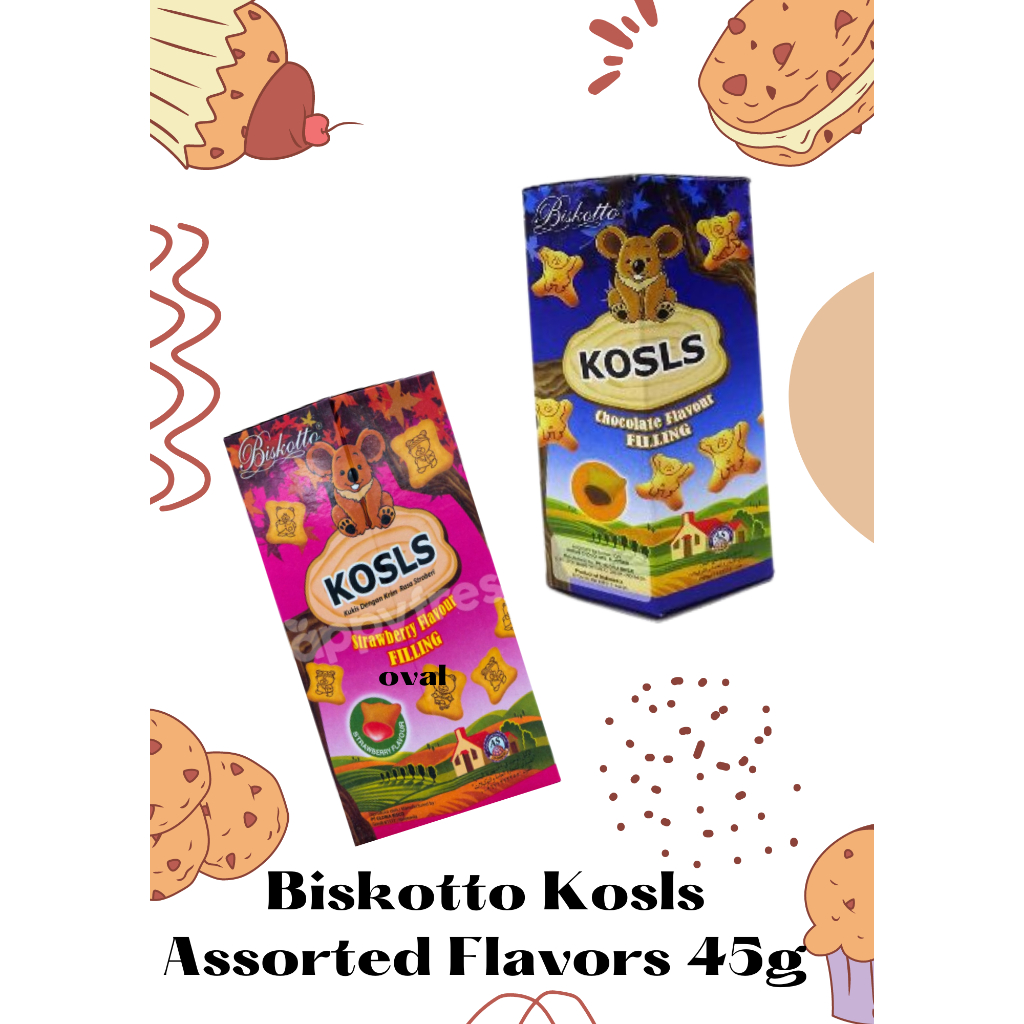 Biskotto Kosls Assorted Flavors Chocolate / Strawberry 45g | Shopee ...