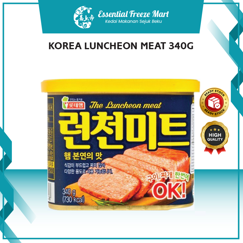 Korea Luncheon Meat 340G Lotte Luncheon Meat 午餐肉 Spam Canned Food Non ...
