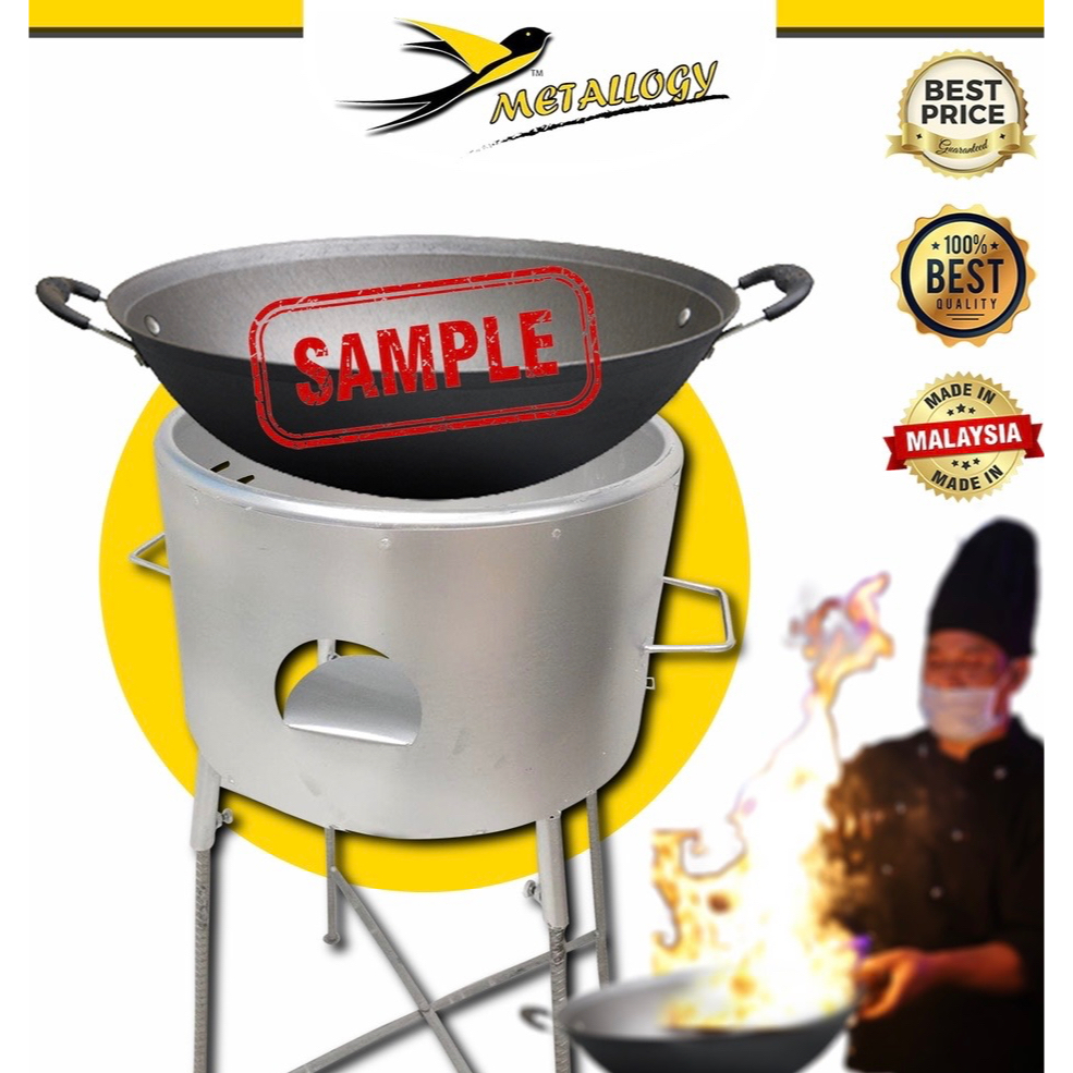Metallogy K-005 Wok Gas Stove Kuey Teow Stand Support Kitchen Cook ...
