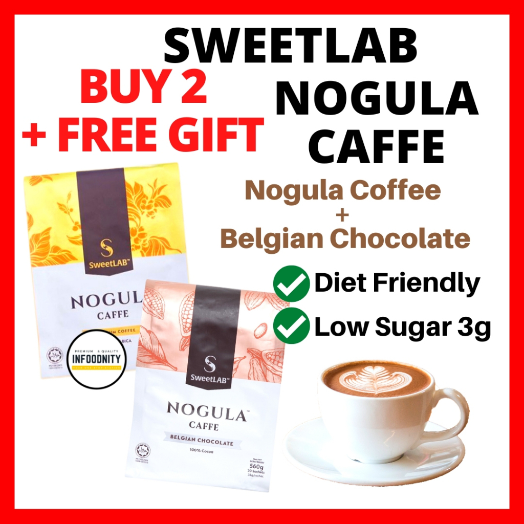 SWEETLAB NOGULA CAFFE Arabica Low Sugar Coffee Kopi Nogula Cafe 3 in 1 ...