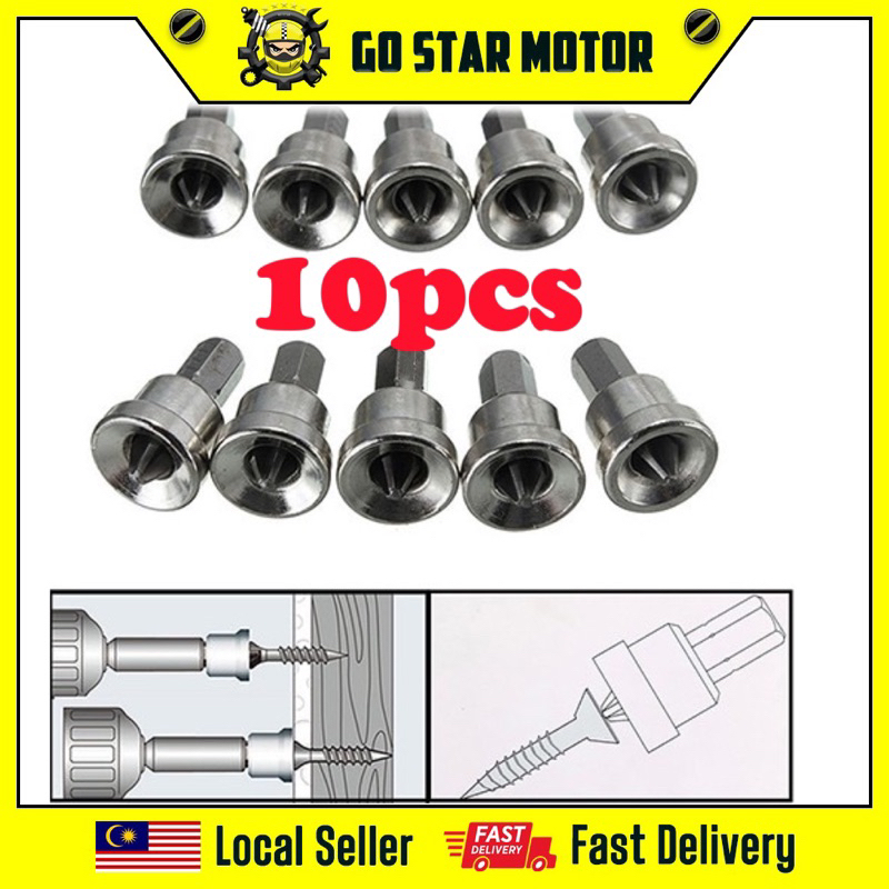 🔥MALAYSIA READY STOCK🔥25MM PH2 10pcs DIMPLER DRILLING BITS FOR DRYWALL ...