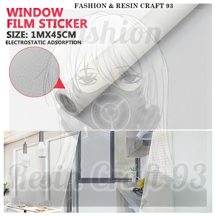 1M Window Film Sticker Frosted Privacy Protection Home Bedroom Bathroom ...