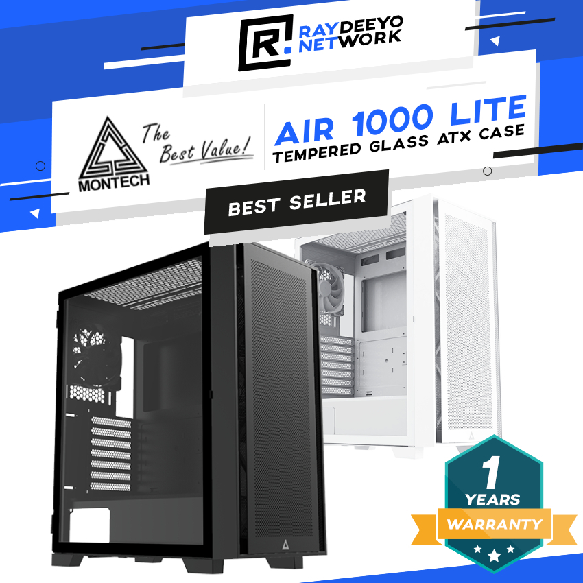 MONTECH AIR 1000 ARGB / AIR 1000 LITE ATX Case Chassis [Optimal Airflow ...