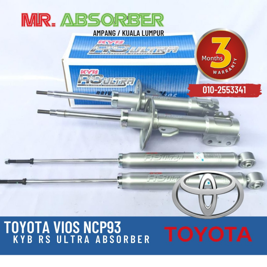 ABSORBER KYB RS ULTRA TOYOTA VIOS NCP93 (2008-2013) | Shopee Malaysia