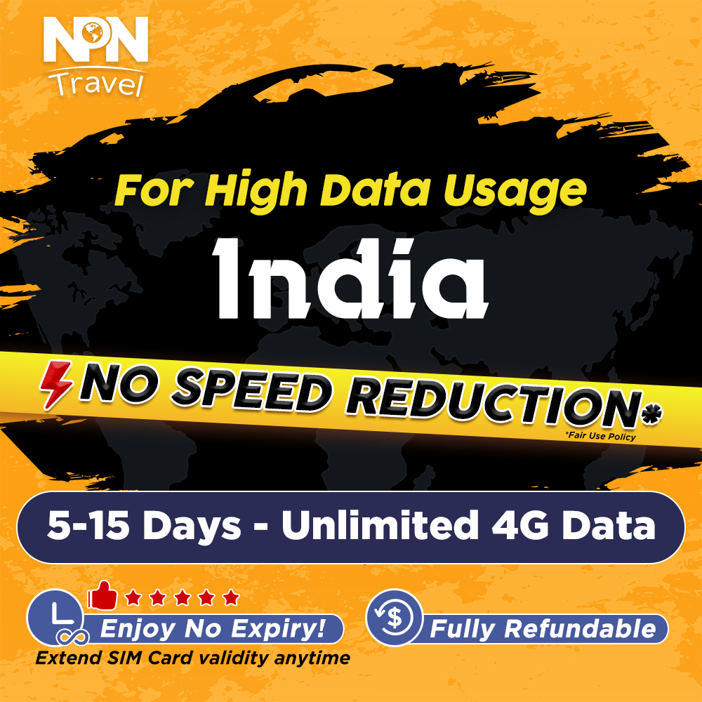 India Travel Data SIM Card [5-15 Days - Unlimited Data] (2.3GB with ...