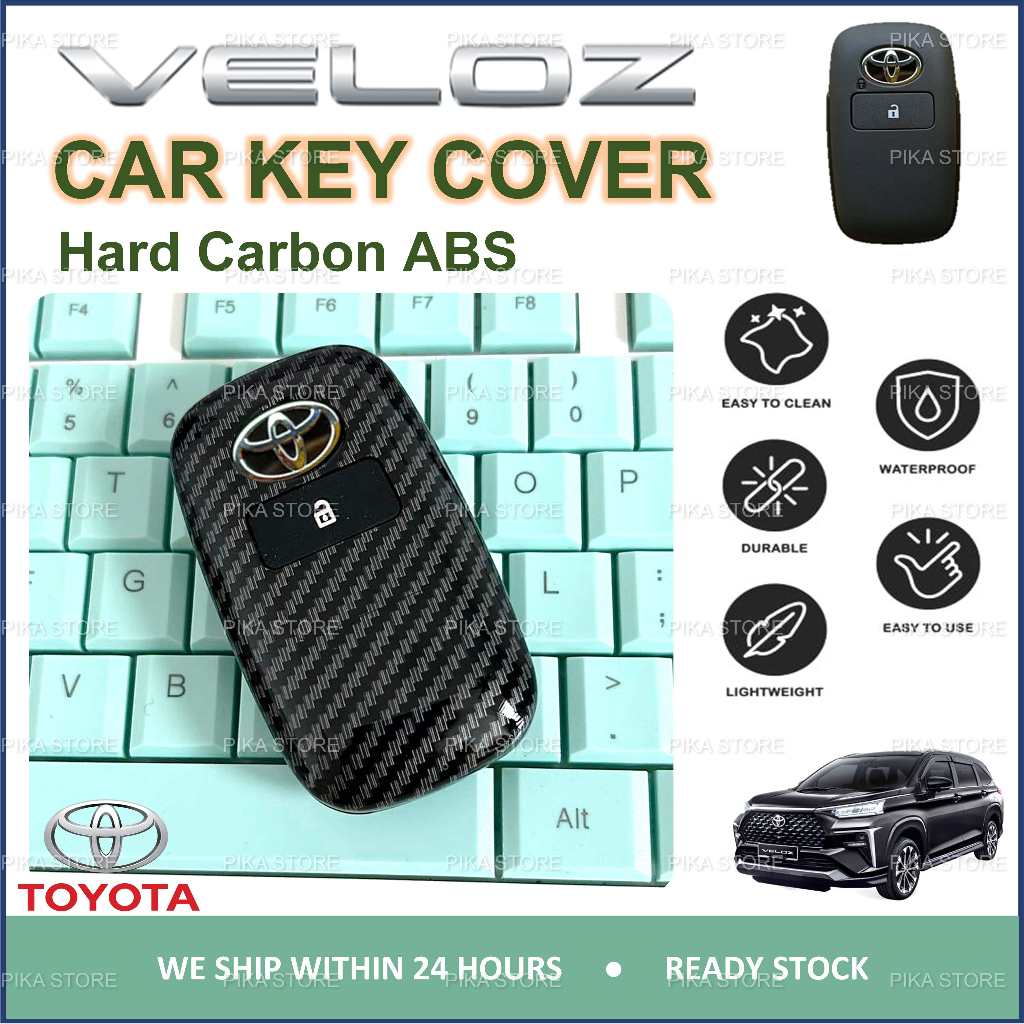 Toyota VELOZ Car Key Cover Carbon ABS Keyless Car Key Case Raize Rocky ...