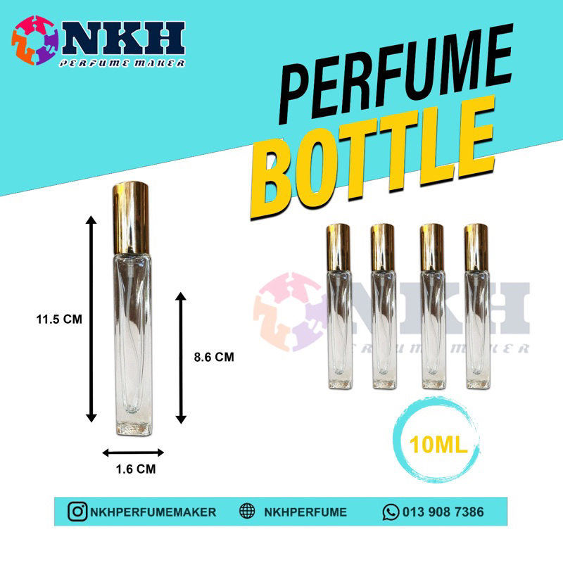 12 PCS BOTOL MINYAK WANGI KOSONG 10ML PETAK / NKH FX51J BOTOL PERFUME ...