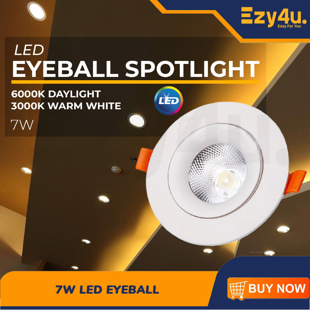 LED Recessed Spotlight Eyeball 7W LED Downlight Spot light Ceiling ...
